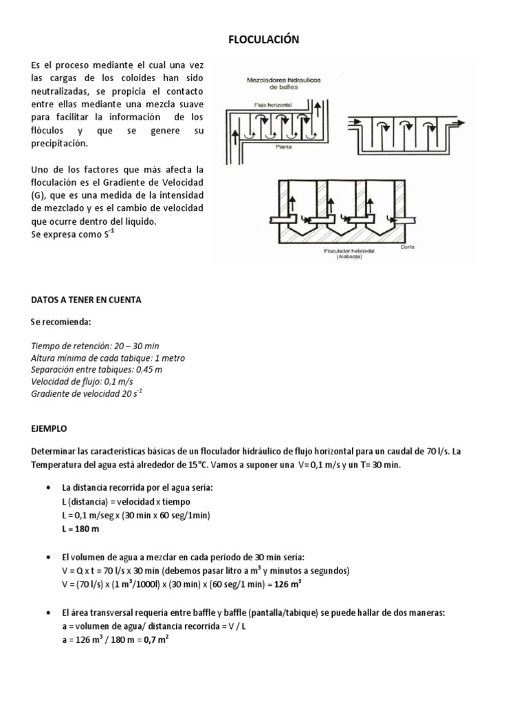 Diseño de un floculador hidráulico de flujo horizontal para el ...