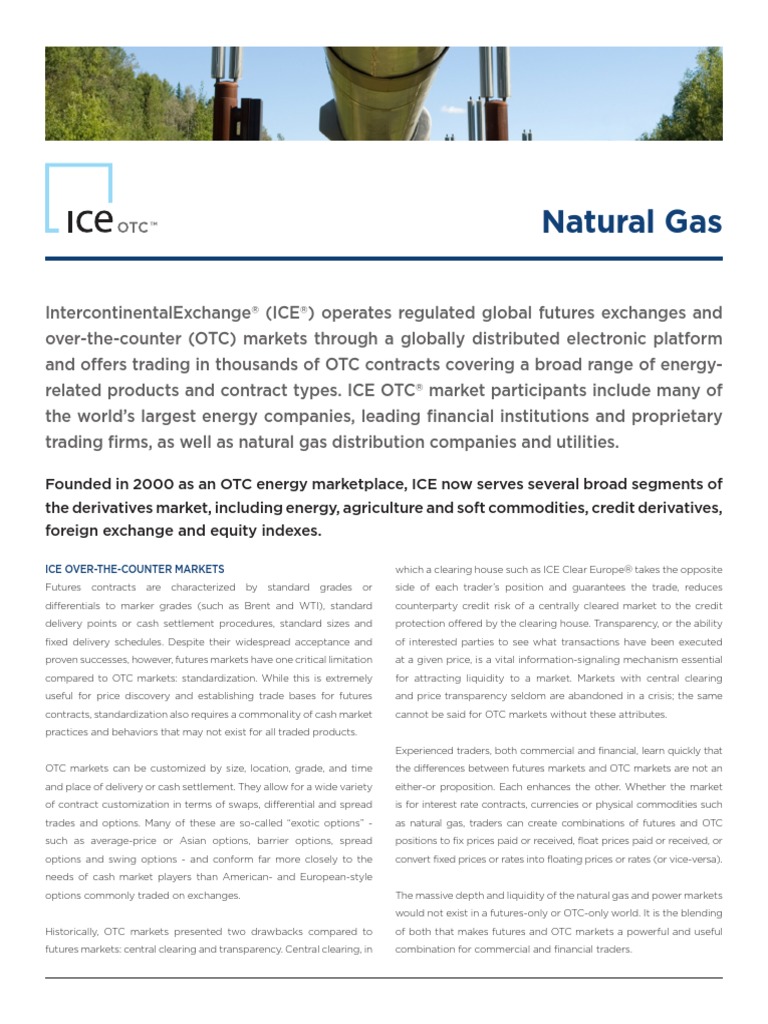 Natural Gas: Ice Over-The-Counter Markets | PDF | Over The Counter ...