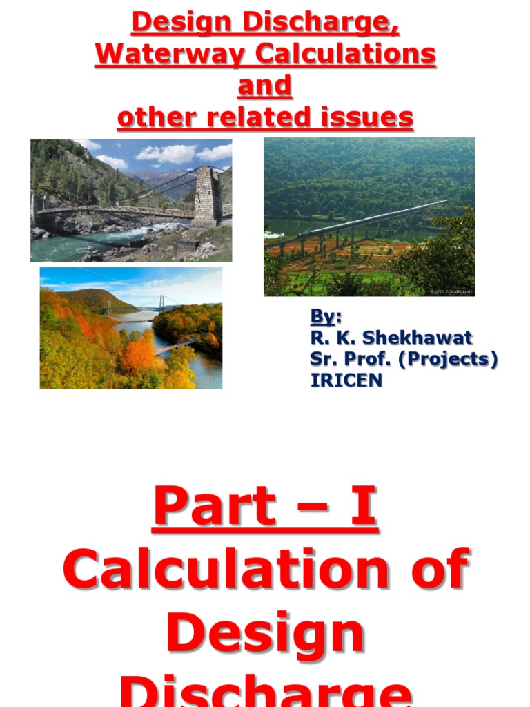 Design Discharge - Waterway Calculations | PDF | Flood | Discharge (Hydrology)