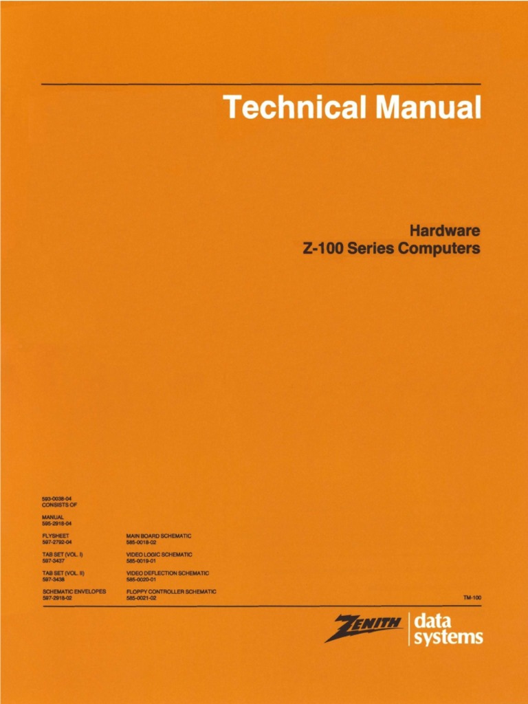 Zenith Z-100 - Technical Manual | PDF | Central Processing Unit ...