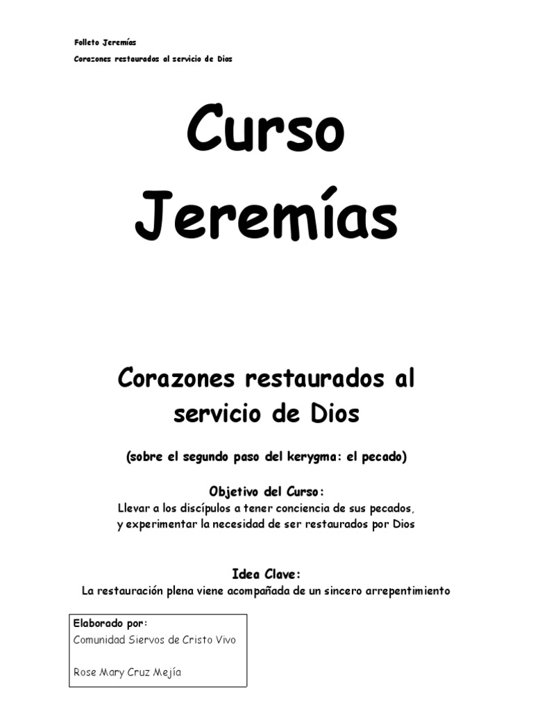 Curso Jeremías Revisado | PDF | cerámica | Pecado