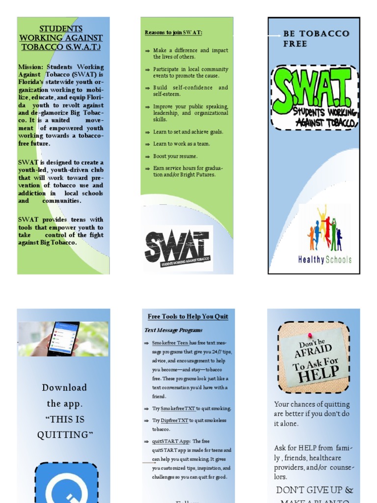 Swat Trifold Revised 1 | PDF | Behavior Modification