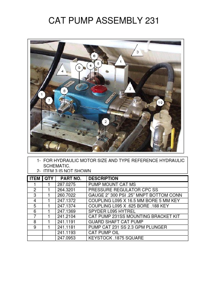 Cat Pump Assembly 231 | PDF | Home & Garden | Science & Mathematics