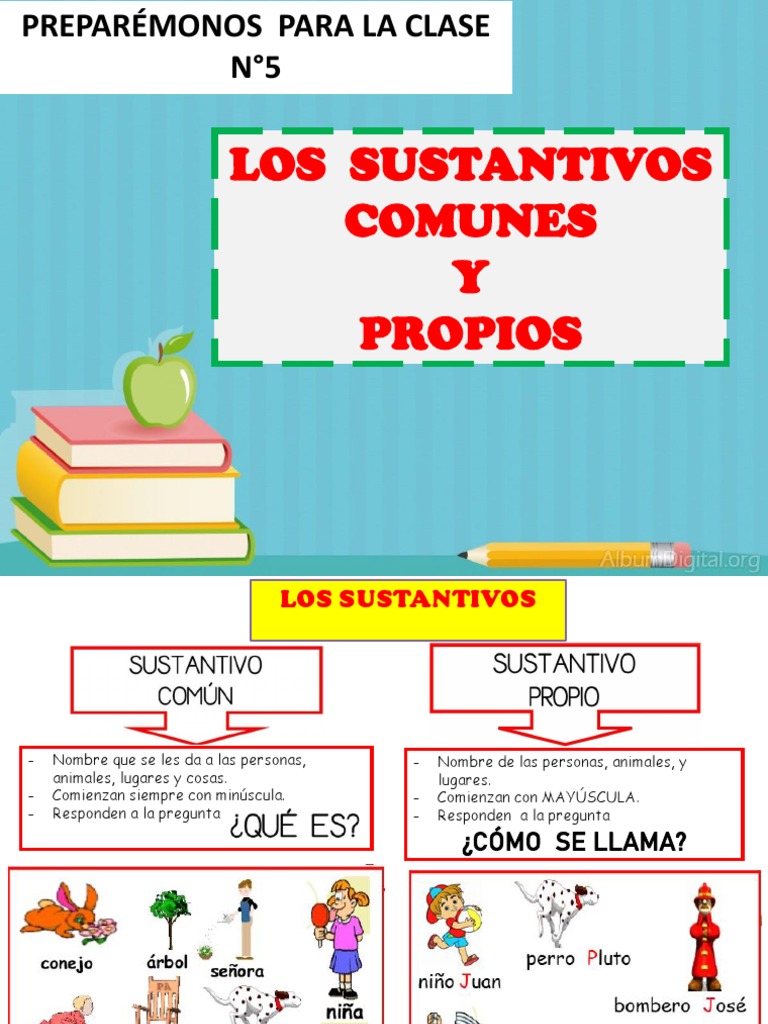 Los Sustantivos Comunes y Propios Ok | PDF