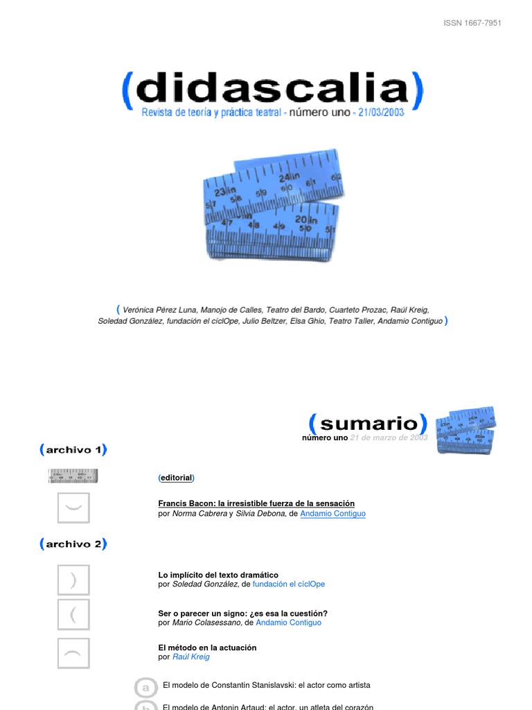 (Didascalia Escénica) 01 | PDF | Teatro | Pinturas