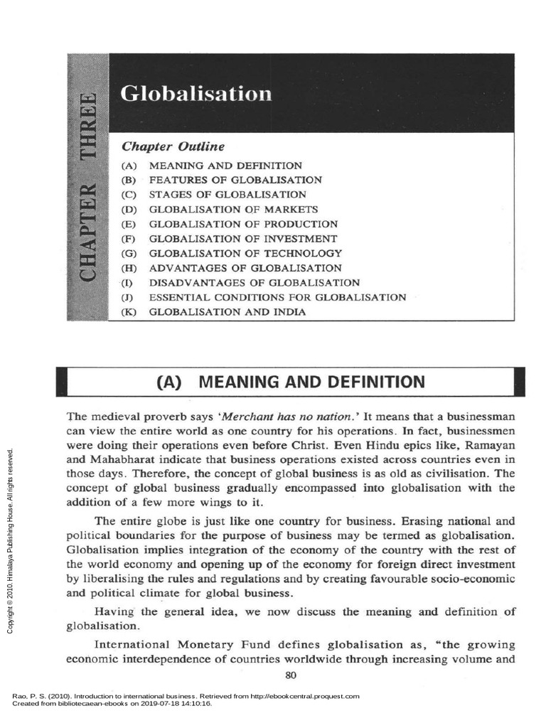 Globalizacion Capitulo 3 | PDF | Globalization | Foreign Direct Investment