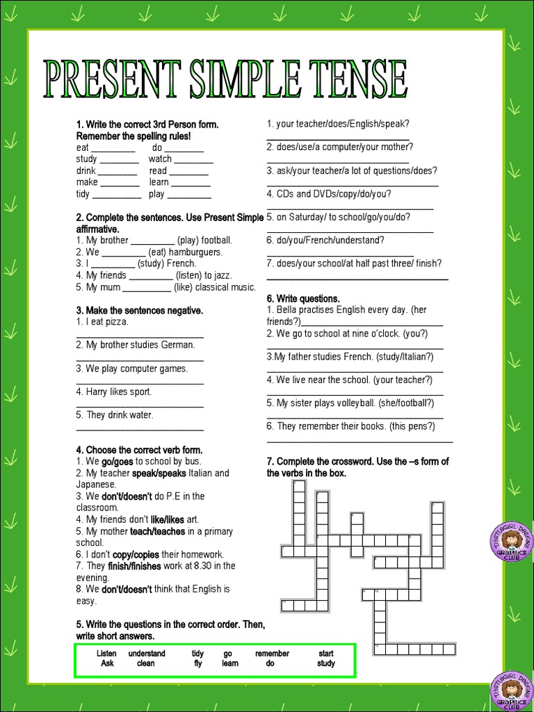 Present Simple | PDF | Question | English Language