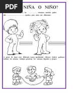 Ficha Las Niñas y Los Niños Son Diferentes | PDF | Salud y bienestar