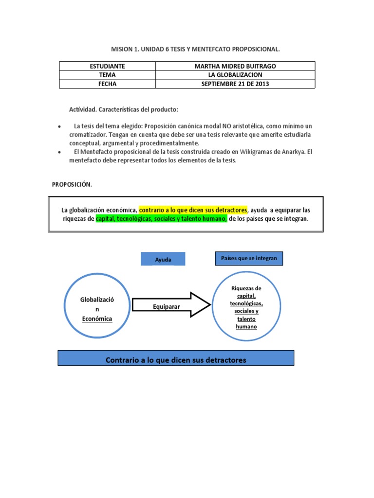 Proposición Modal y Mentefacto Proposicional | PDF | Proposición ...