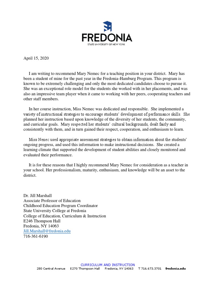 Marshall Letter | PDF