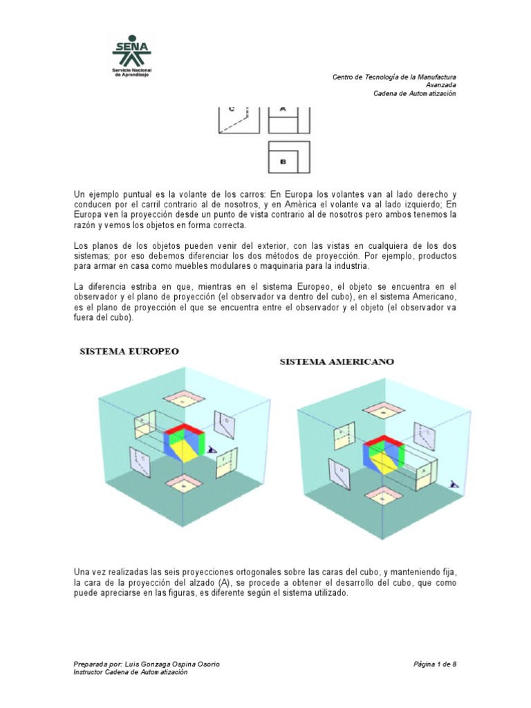 Planos - Proyecciones Ortogonales ISO A e ISO E | PDF | Automatización ...