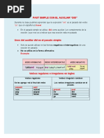 El Pasado Simple Con Auxiliar Did | PDF