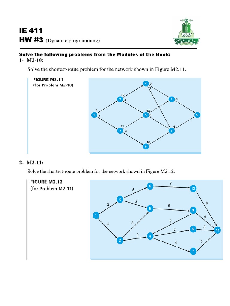 IE 411 HW #3: (Dynamic Programming) | PDF
