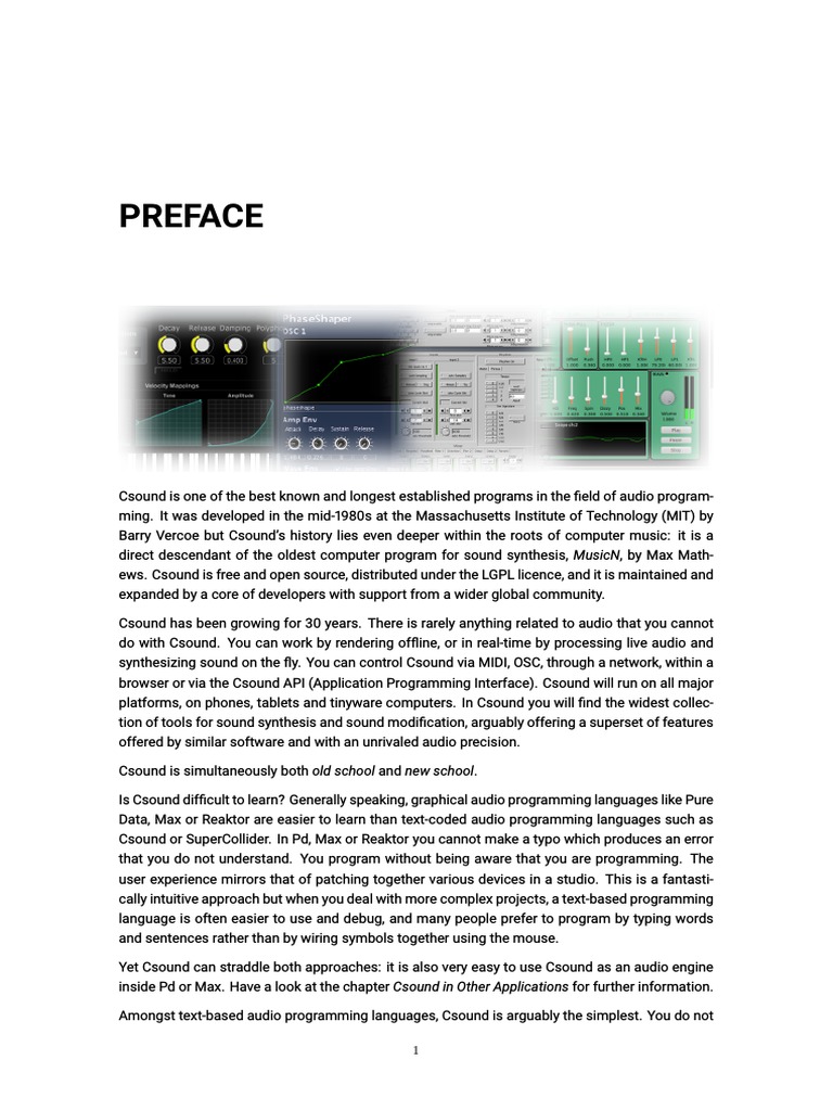 CSound Floss Manual PDF | PDF | Sampling (Signal Processing) | Cent (Music)