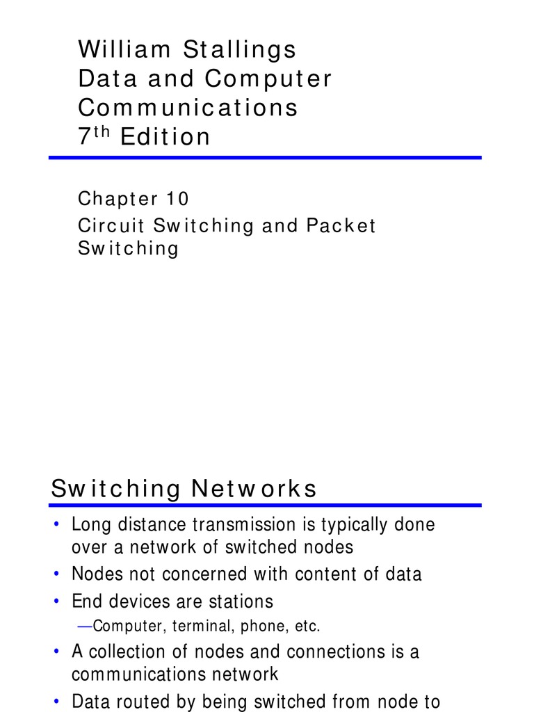 William Stallings Data and Computer Communications 7 Edition | PDF | Packet Switching ...