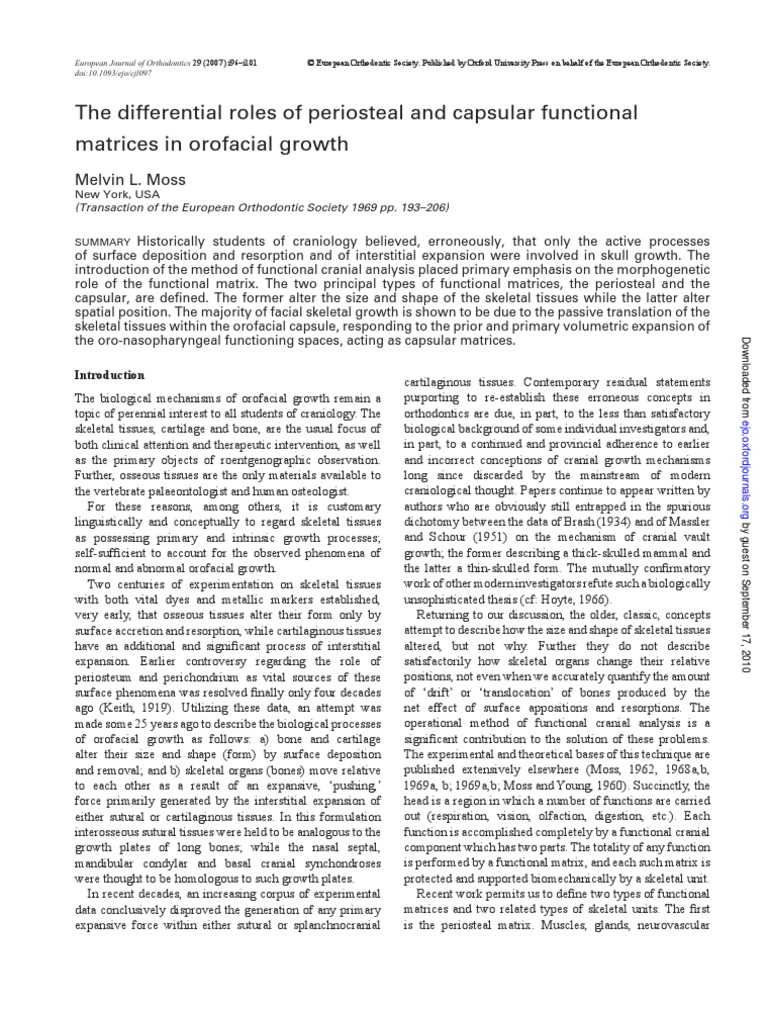 The Differential Roles of Periosteal and Capsular Functional Matrices ...
