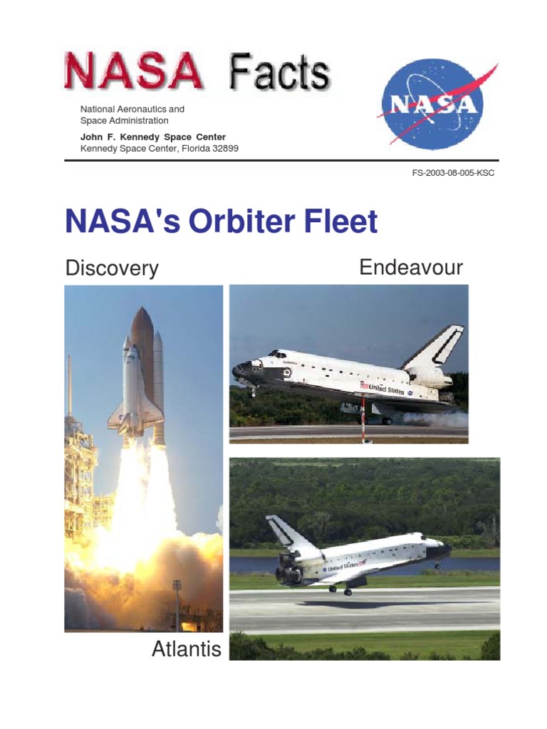NASA Facts NASA's Orbiter Fleet | PDF | Space Shuttle Orbiter | Space ...