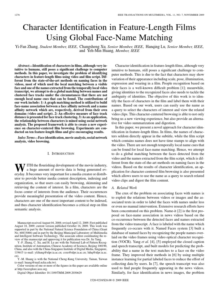 Character Identification in Feature-Length Films Using Global Face-Name ...