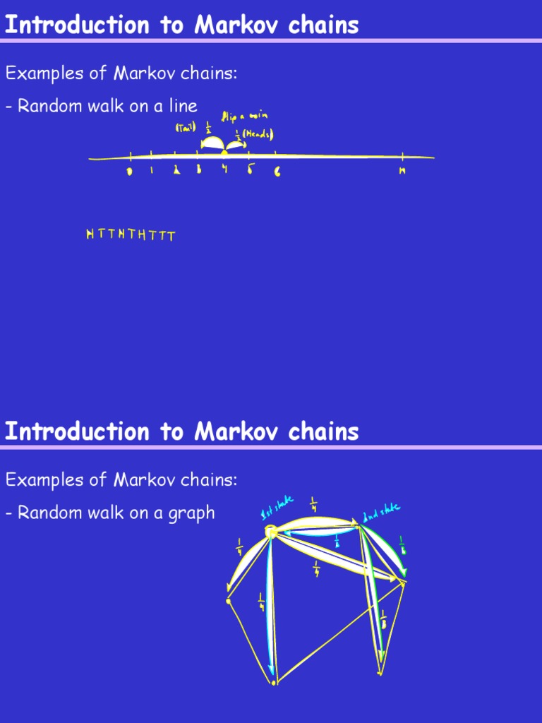 Examples of Markov Chains: - Random Walk On A Line | PDF | Markov Chain ...