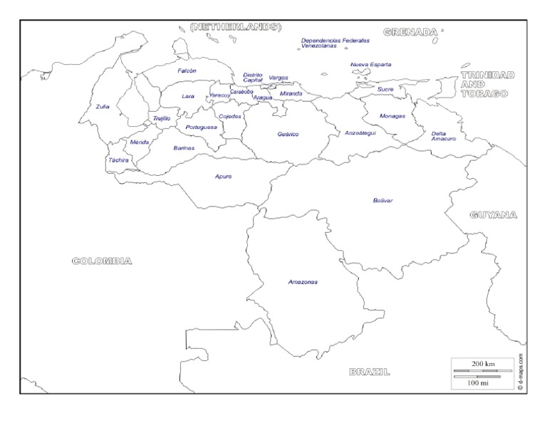 Plantilla Mapa de Venezuela | PDF