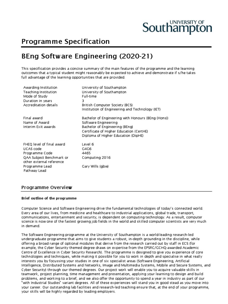 2021 Beng Software Engineering 4465 | PDF | Educational Technology ...