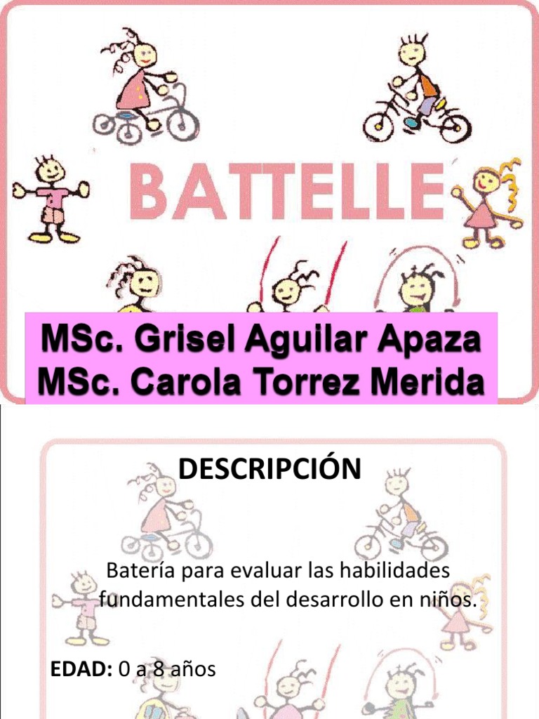 Battelle 03 | PDF | Evaluación | Prueba (evaluación)