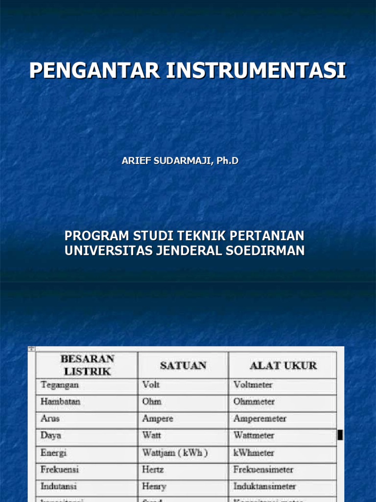 Materi 1 Dasar Instrumentasi | PDF