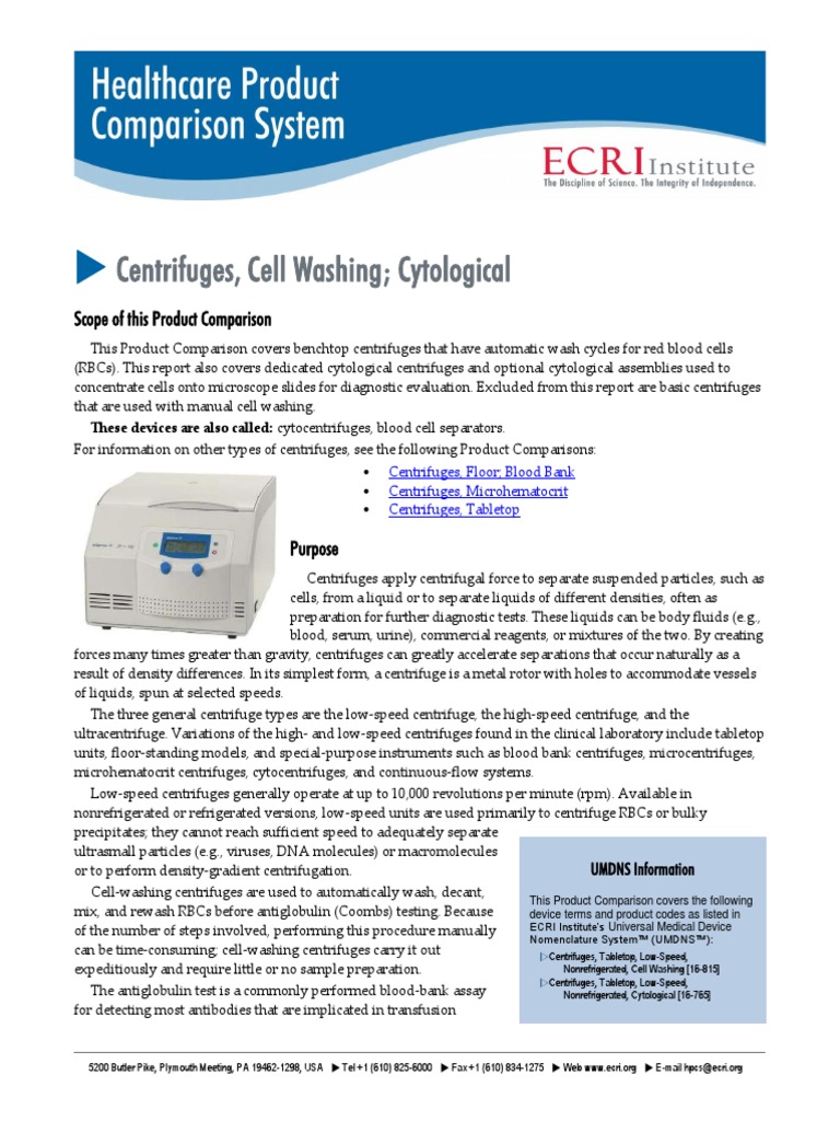 Centrifuges, Cell Washing Cytological | PDF | Centrifuge | Electric Motor