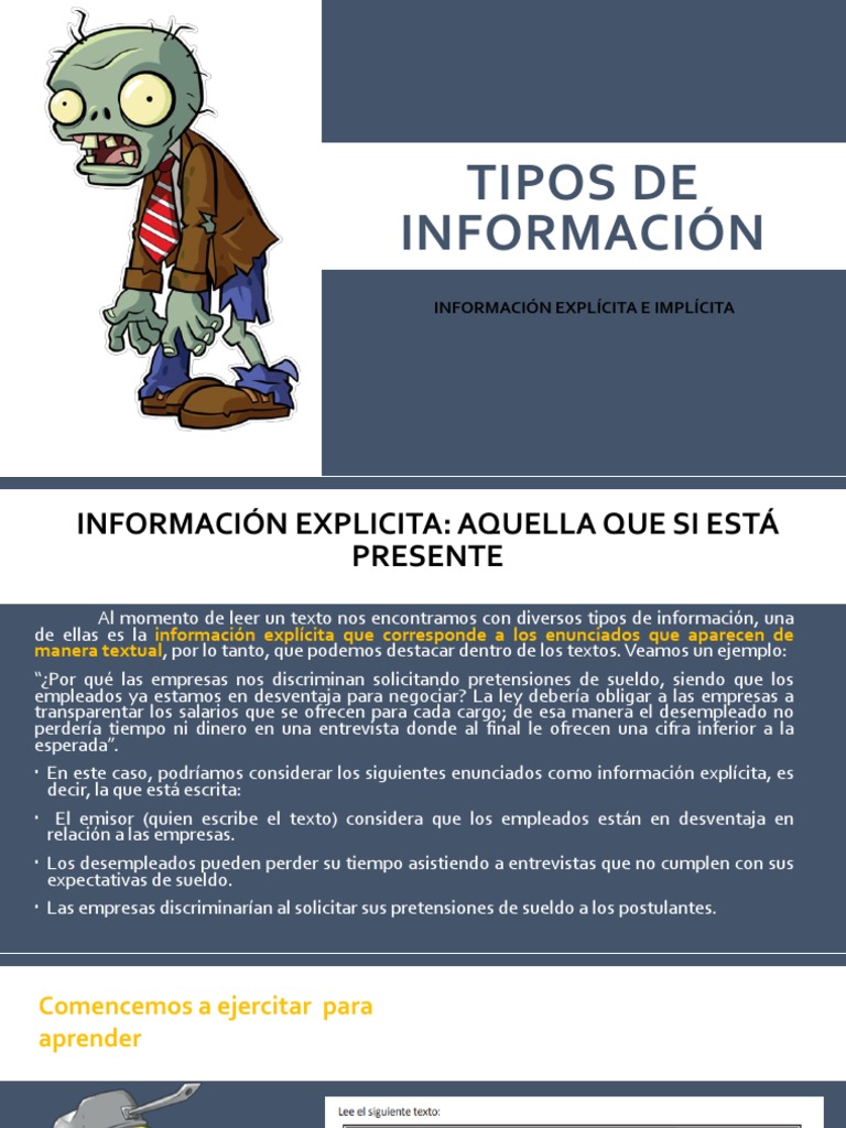 Información Explícita e Implícita | PDF | Crecimiento personal y ...