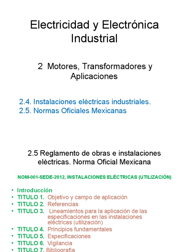 Reglamento de OeIE | PDF | Aislador (Electricidad) | Corriente eléctrica