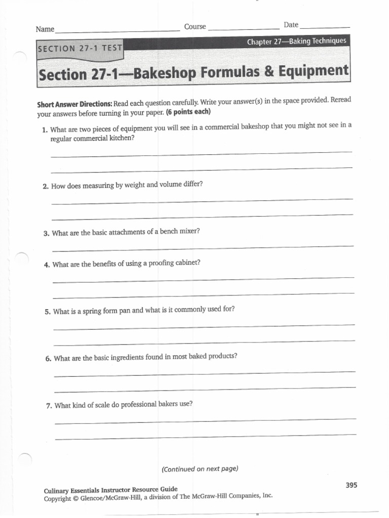 Chapter 27 Baking Techniques | PDF