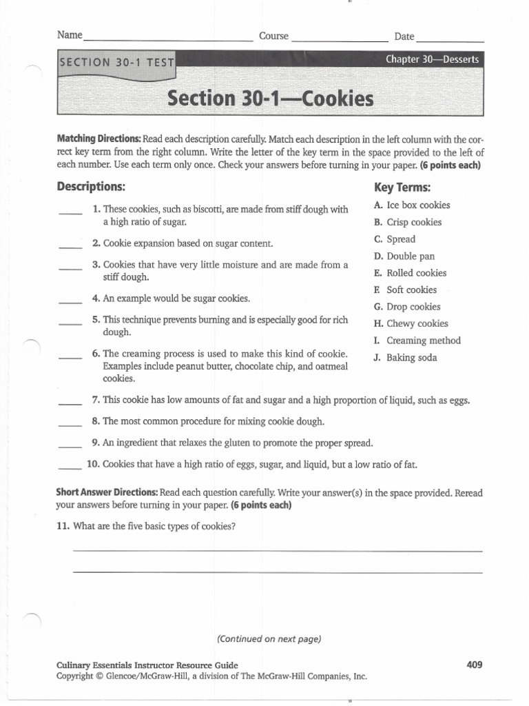 Chapter 30 Desserts | PDF