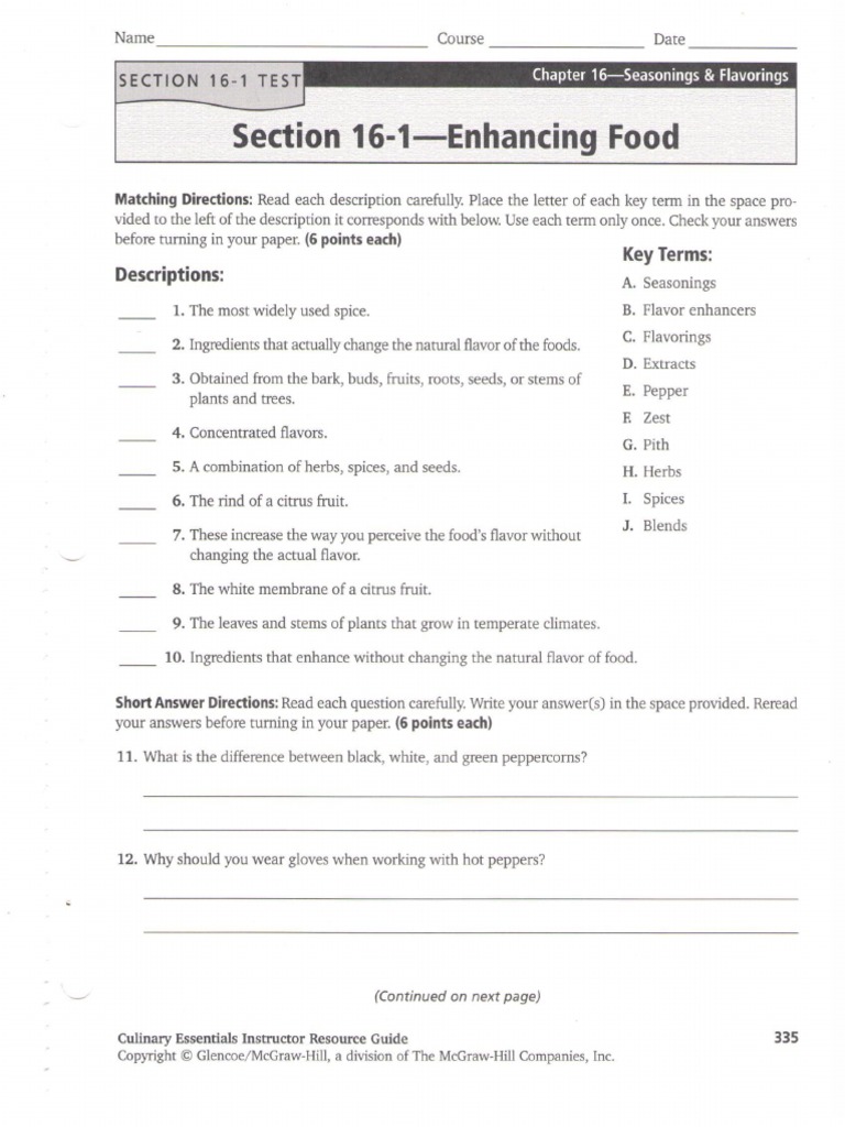 Chapter 16 Seasonings & Flavorings | PDF
