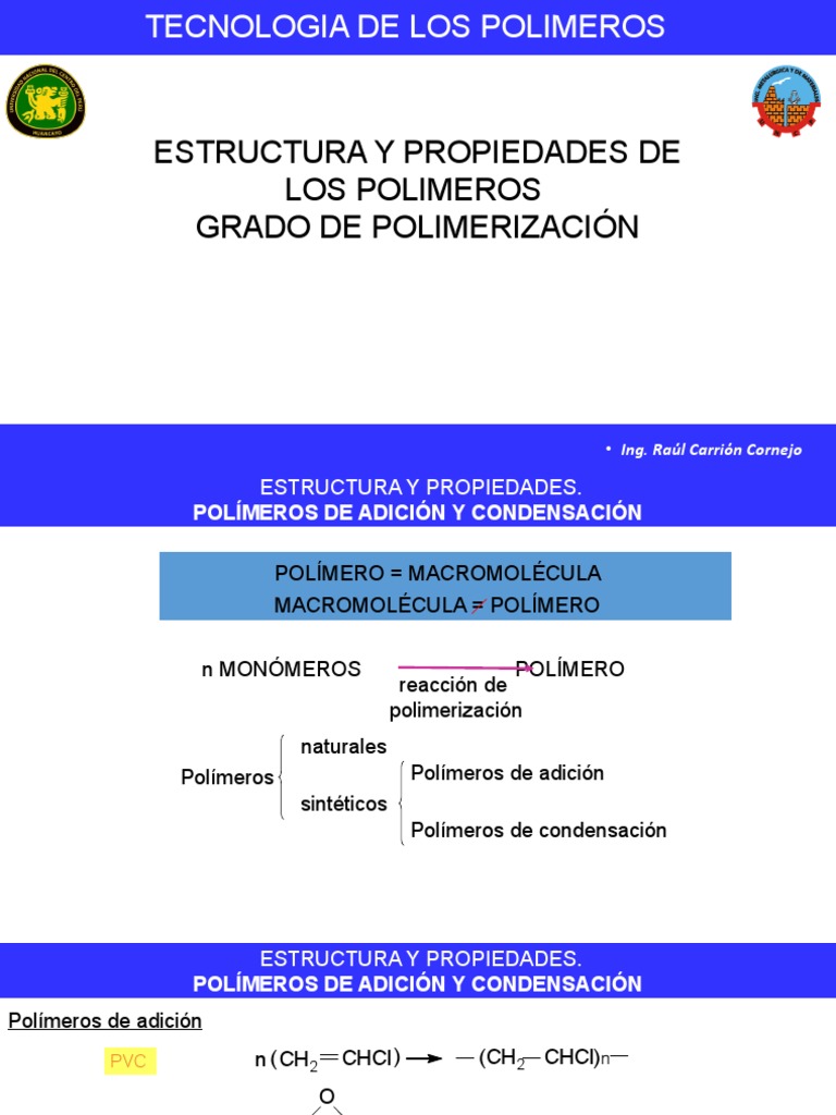Grado de Polimerización | PDF | Polímeros | Química de polímeros