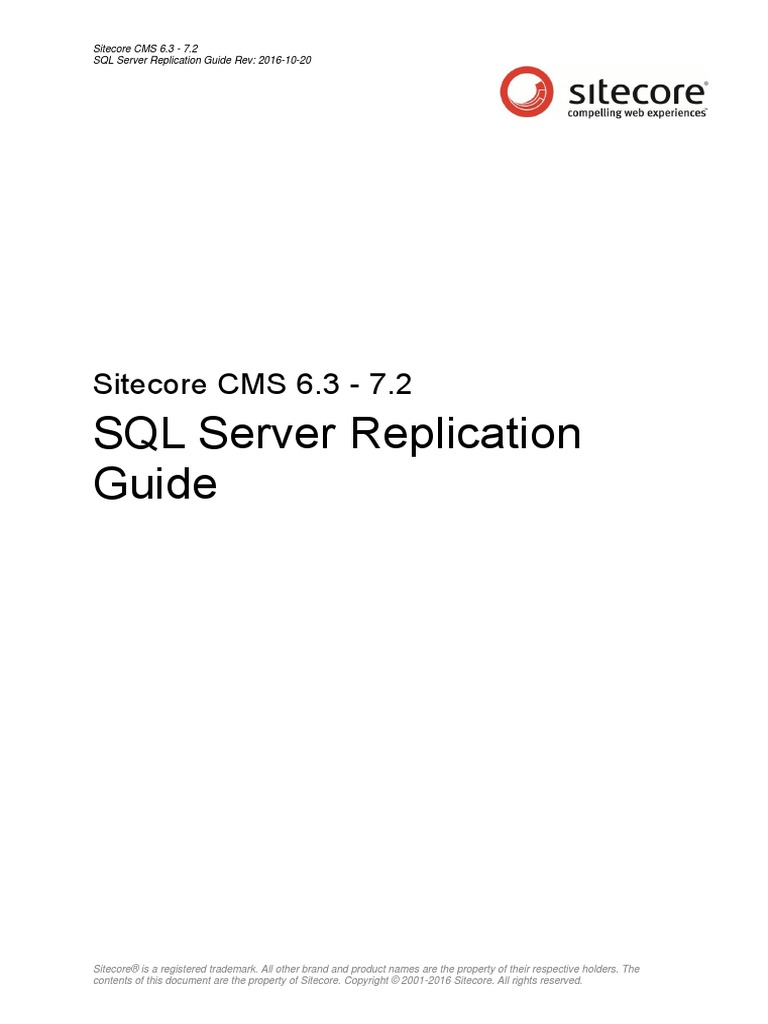 Sql Server Replication Guide Download Free Pdf Microsoft Sql Server Replication Computing