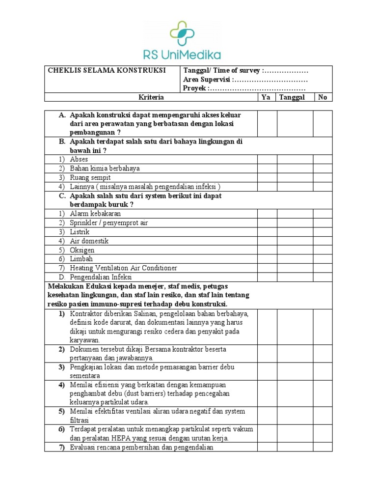 Ceklis Icra Selama Konstruksi | PDF