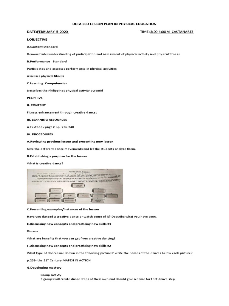 Detailed Lesson Plan in Physical Education Feb 5 | PDF