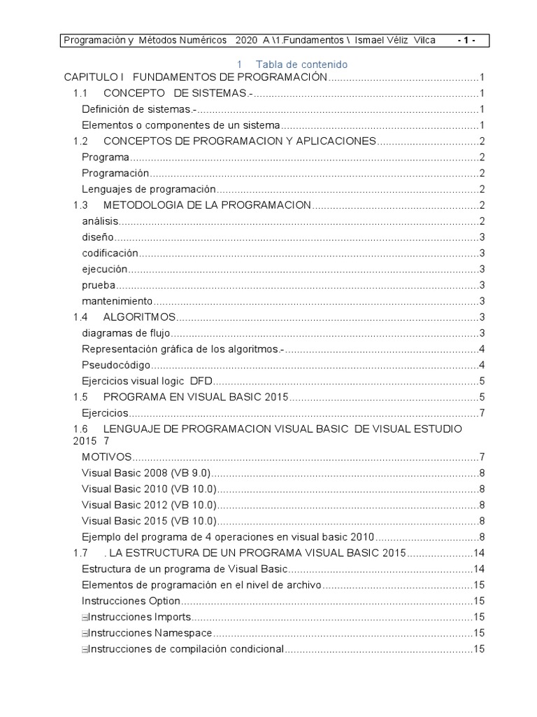 Fundamentos de Programación en Visual Basic 2015 | PDF | Visual Basic .Net | .NET Framework