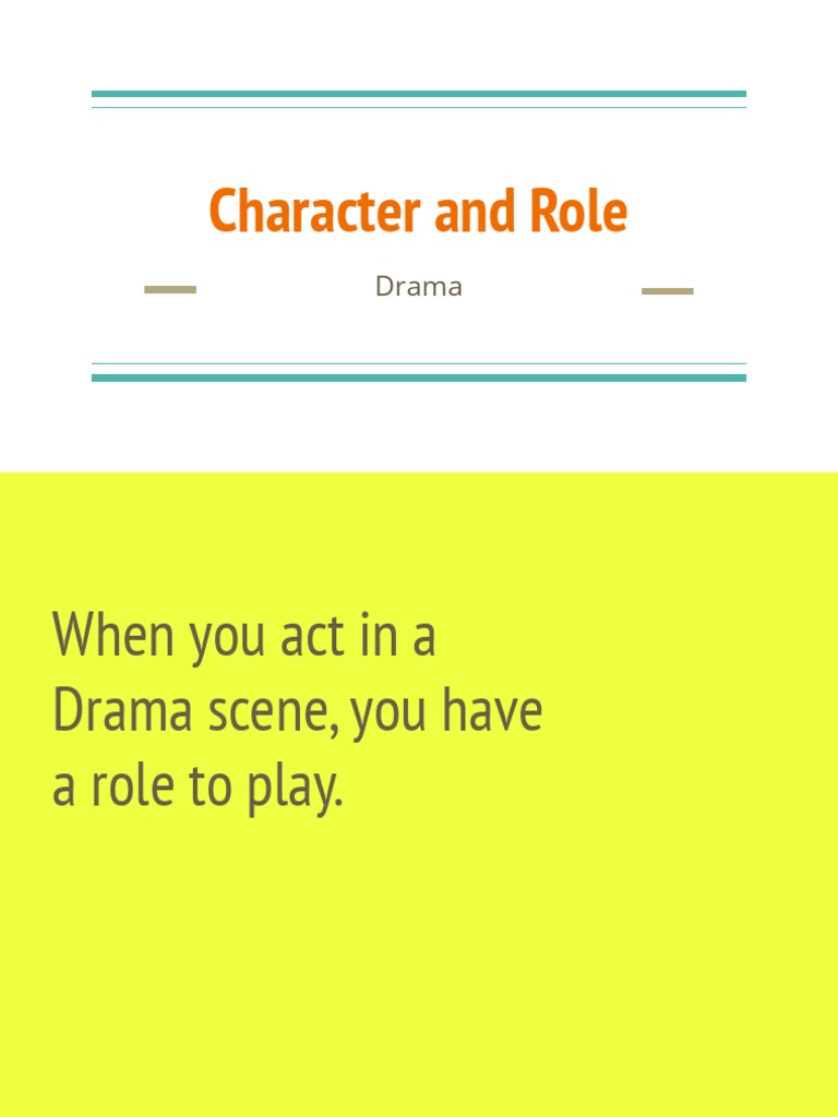 Character Traits in Drama Roles | PDF | History