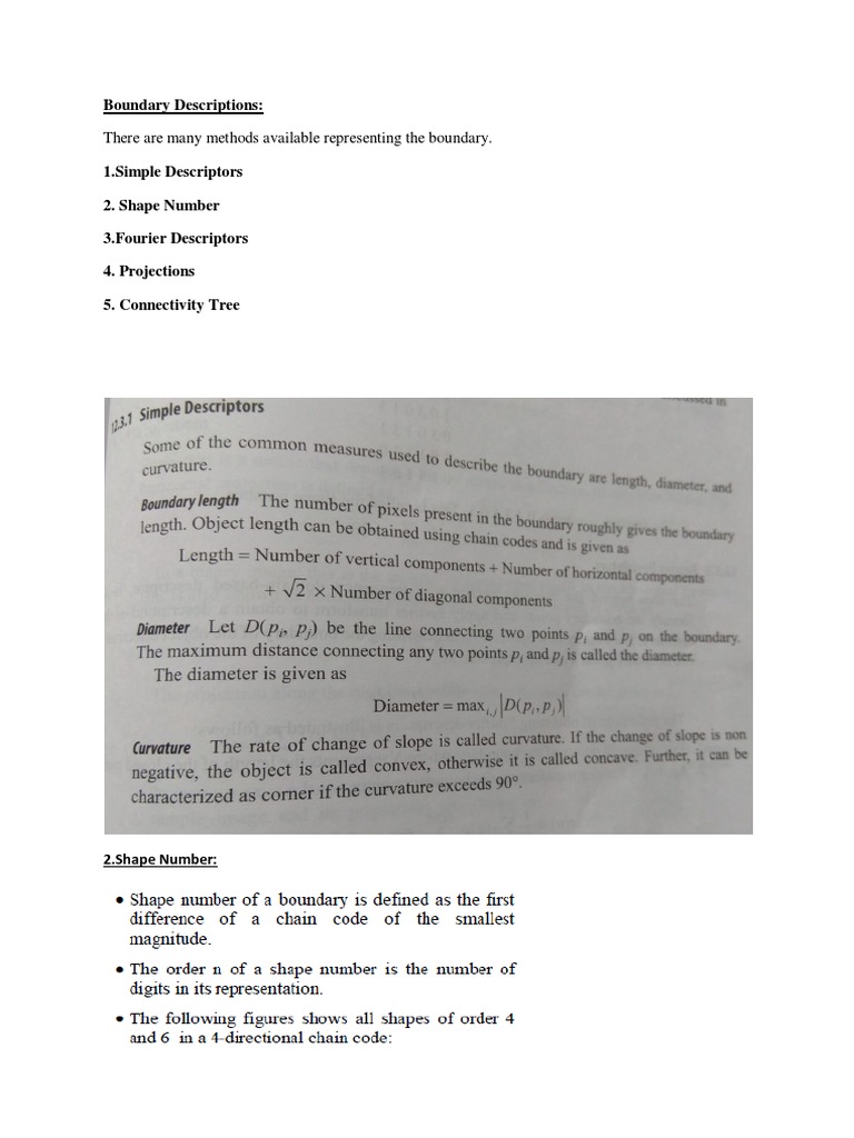 Boundary Descriptions and Regional Descriptions | PDF