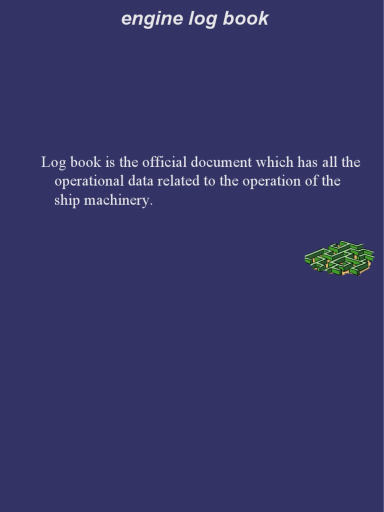 Ship Engine Log Book Guidelines | PDF