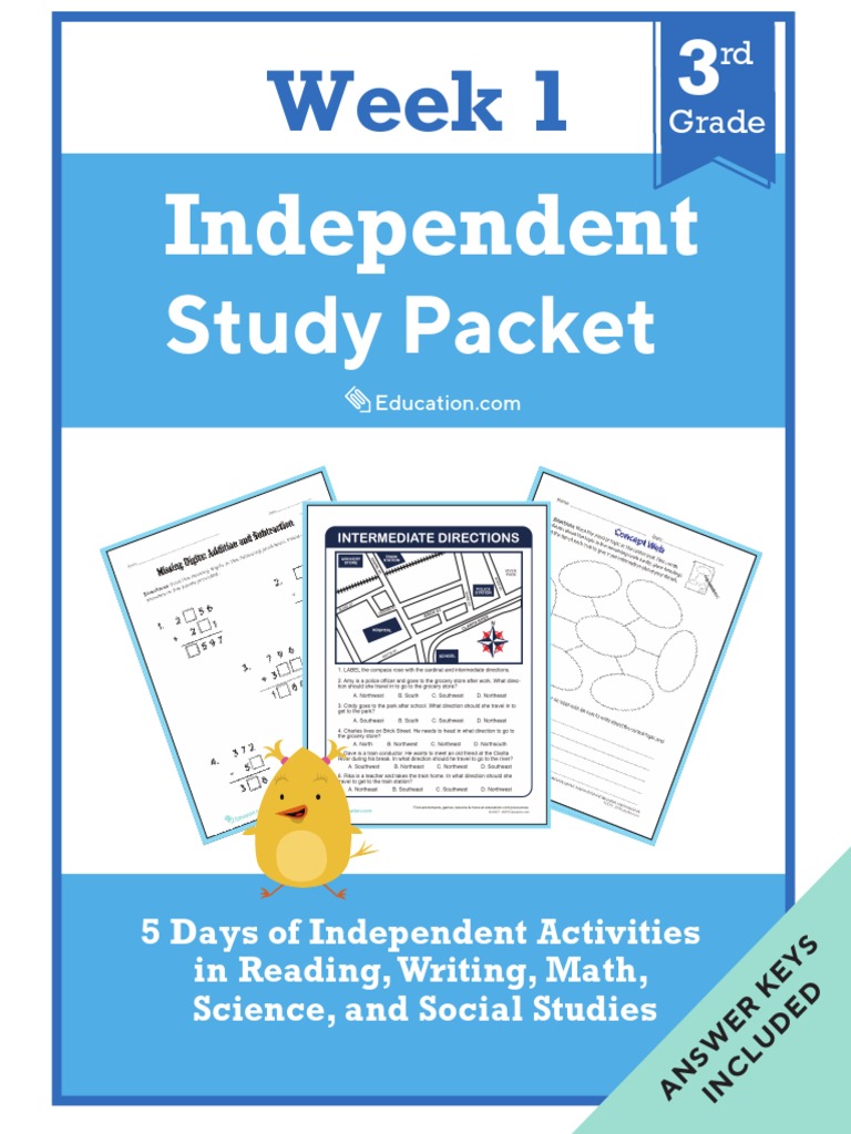 3rd Grade Independent Study Packet Week 1 PDF | PDF | Narrative ...
