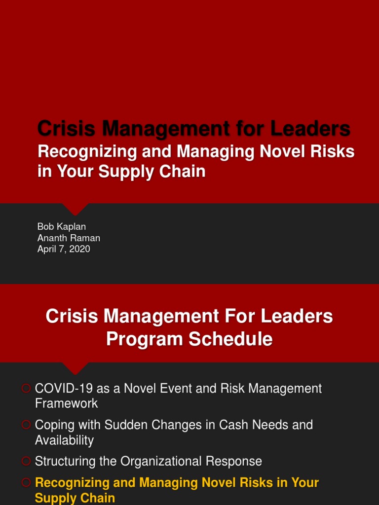 Crisis Management for Executives | PDF | Nissan | Supply Chain