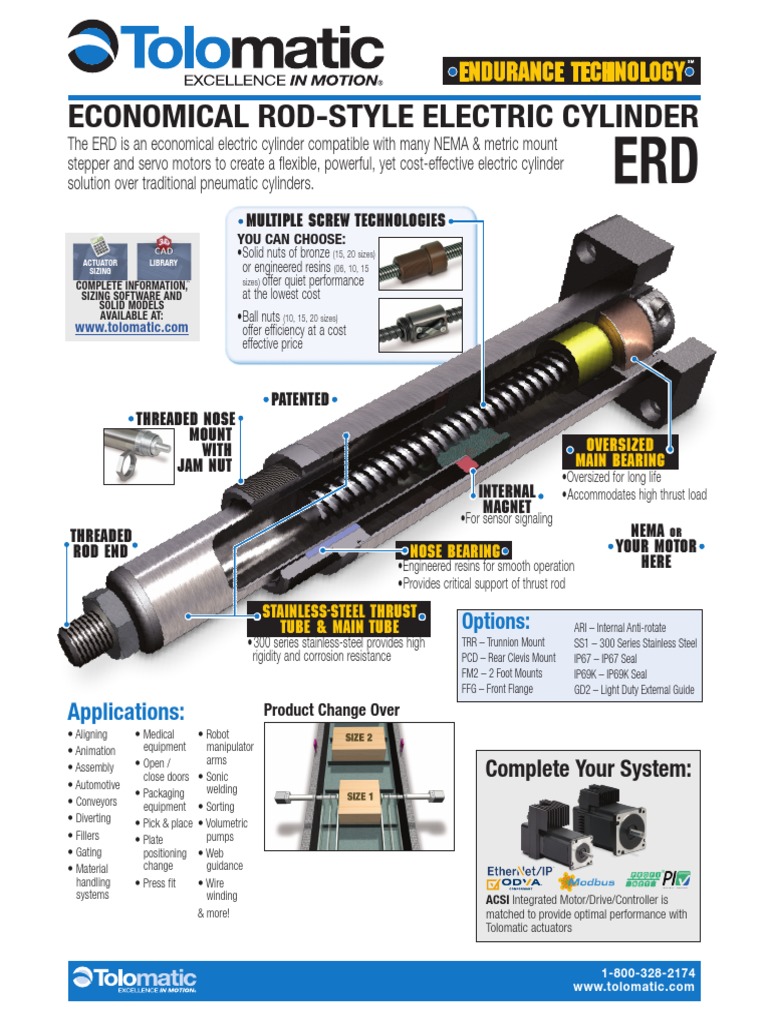 Economical Rod-Style Electric Cylinder: Applications | PDF | Actuator ...