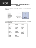 Sopa de Letras de Tabla Periódica de Los Elementos Químicos | PDF ...