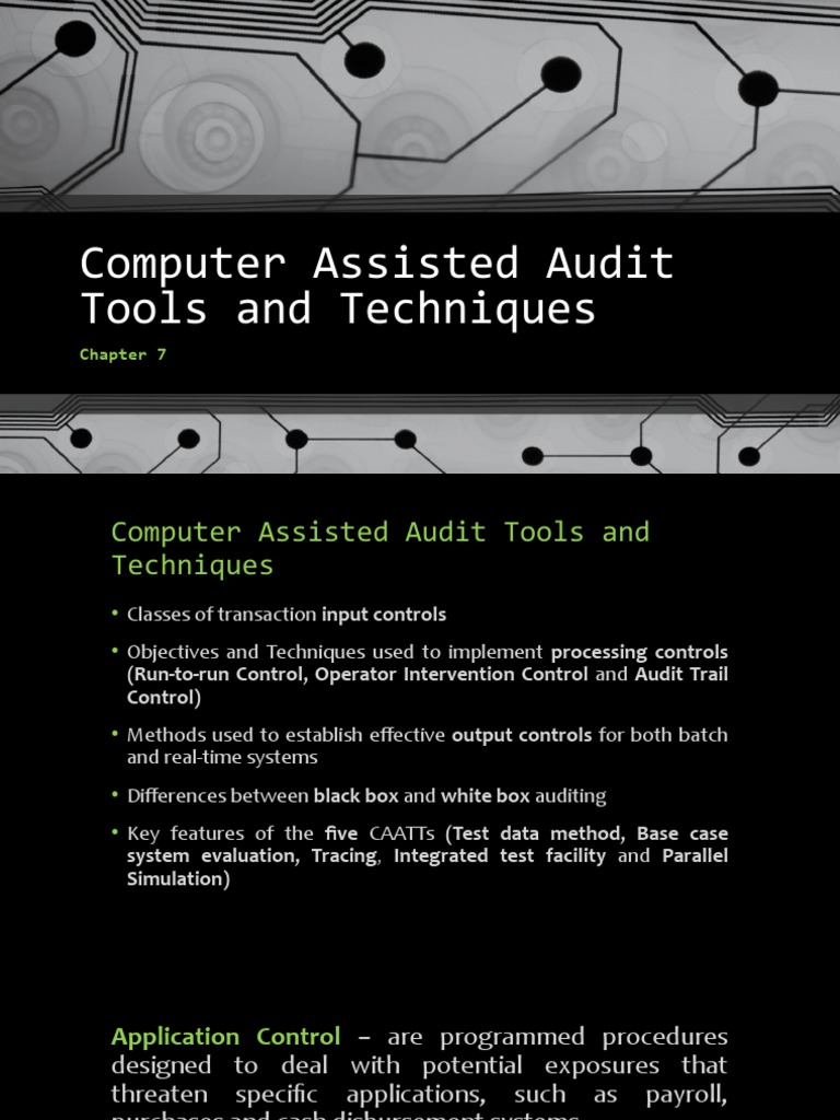 Computer Assisted Audit Tools and Techniques | PDF | Real Time ...