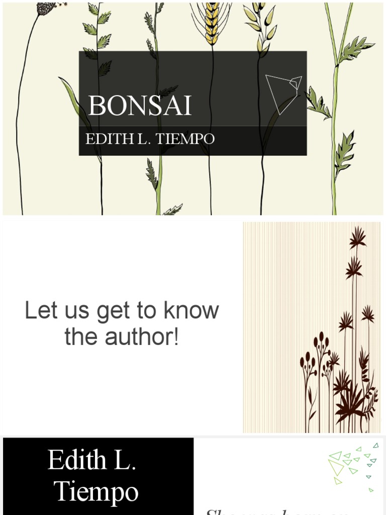 Bonsai: Edith L. Tiempo | PDF