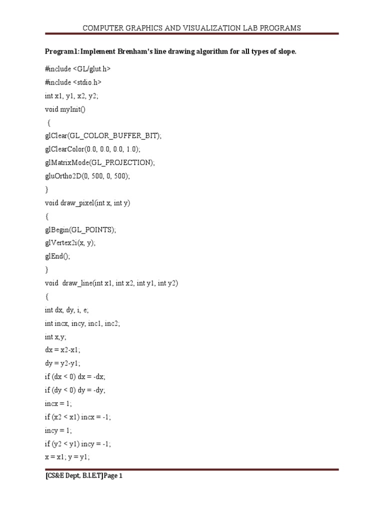 CG Manual PDF | PDF | Graphics | Vertex (Geometry)