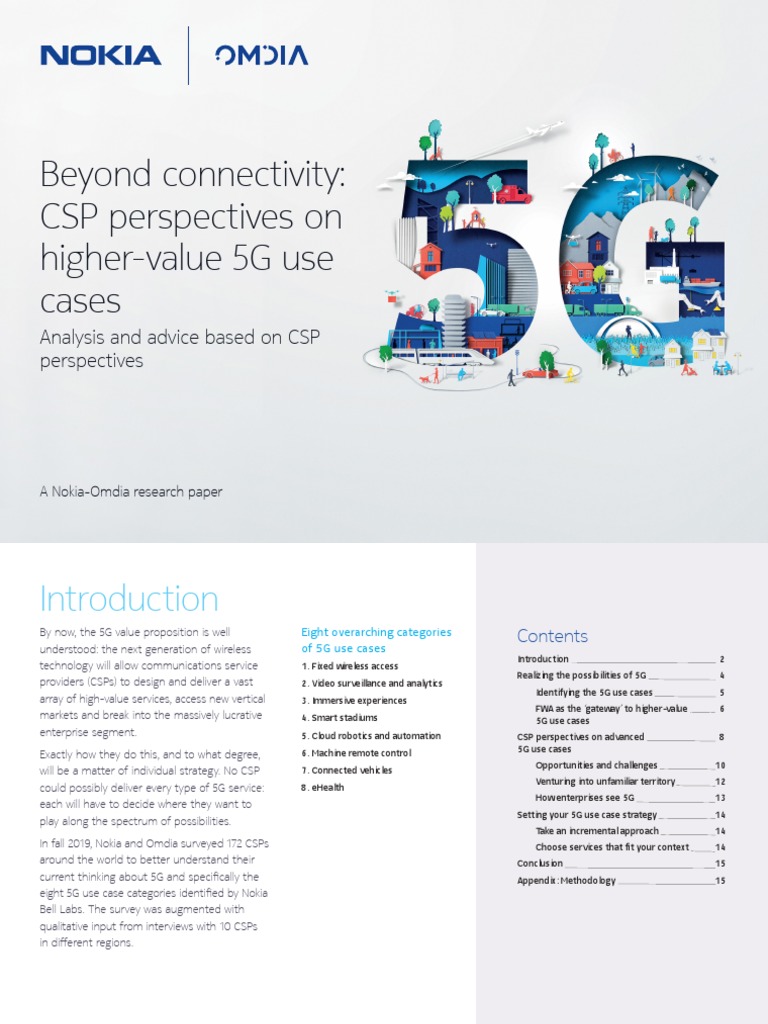 Beyond Connectivity: CSP Perspectives On Higher-Value 5G Use Cases ...