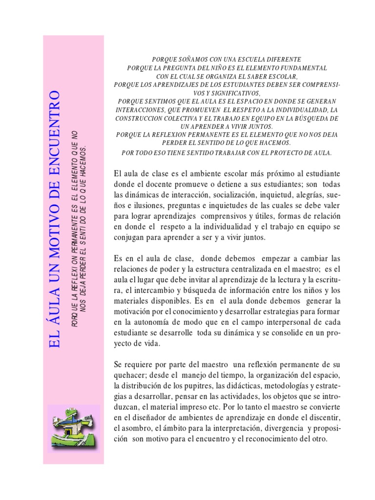El Aula: Espacio de Aprendizaje Colaborativo | PDF | Salón de clases ...
